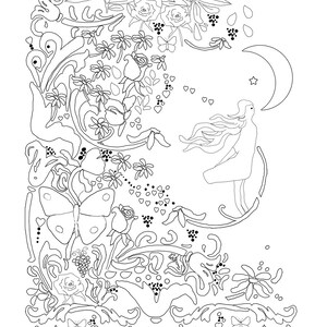 Sweet Dreams Floral Coloring Page. A Coloring Page That Takes You Back ...