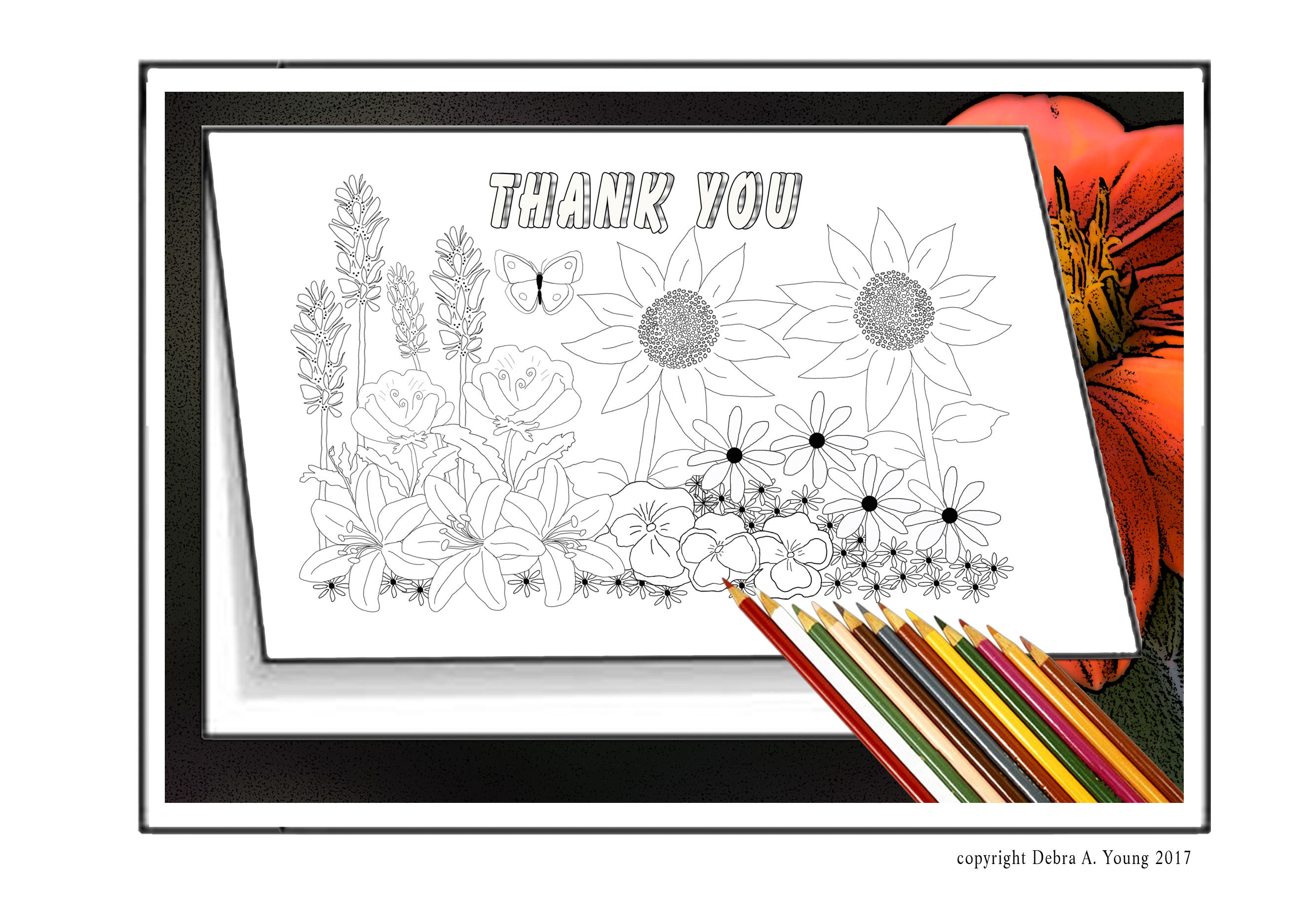 2 Printable Coloring Pages in Notecard Format 1 FREE Coloring Page With ...