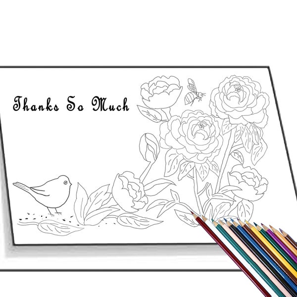 Adult coloring note cards - Etsy Nederland