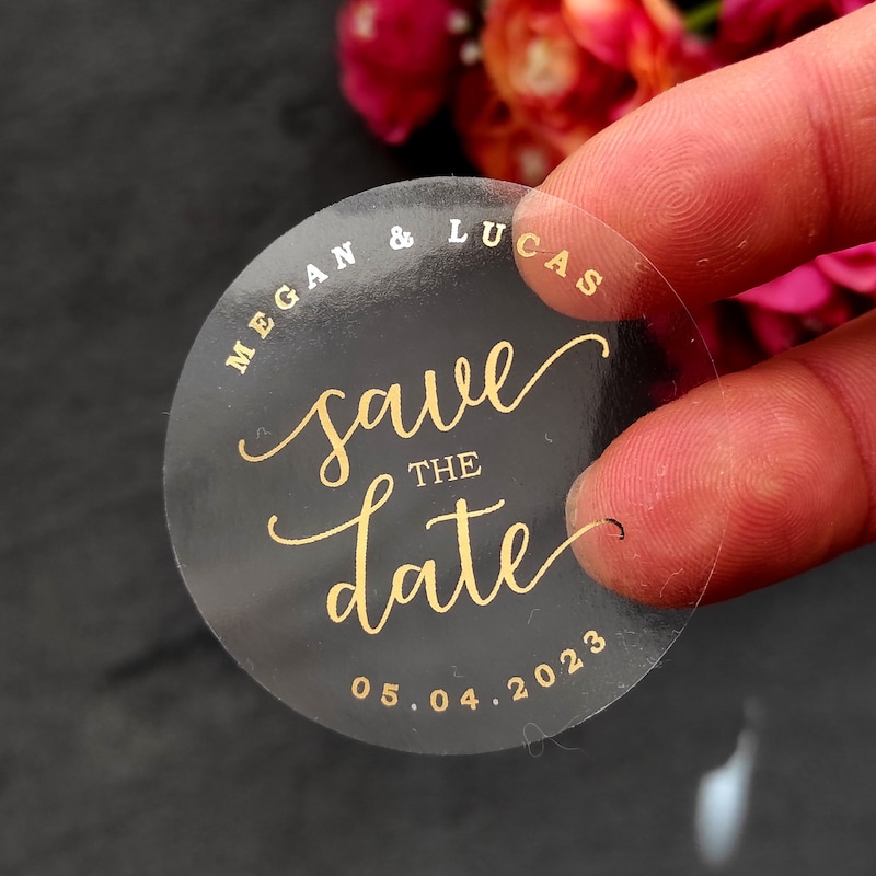 Save the Date Label - Etsy
