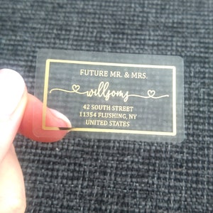 Gold/ Silver Transparent Address Return Labels/ Custom Return Address ...