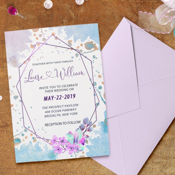 Crystal Invitation - Etsy