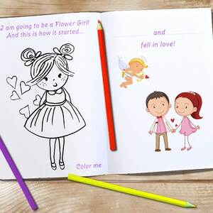 Flower Girl Wedding Activity Book, Flower Girl Wedding Coloring Book ...