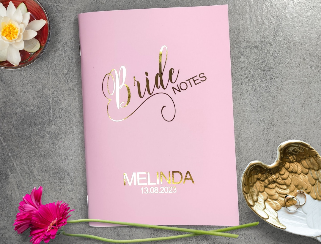 Personalized GOLD Bride Proposal Notebook, My Bride Notes - Cute ...