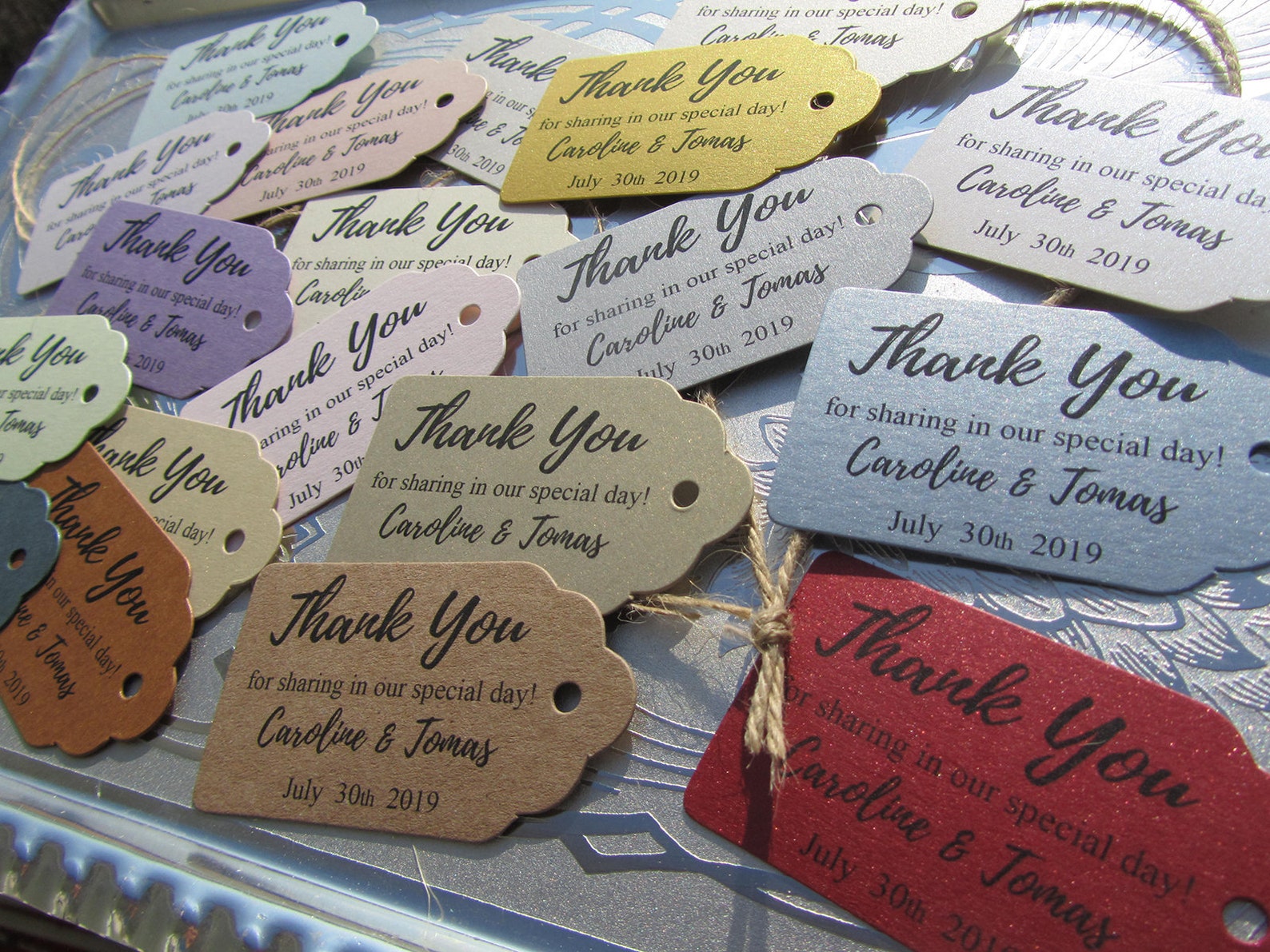 Personalized Thank You Tags Wedding Thank You Tags Thank | Etsy