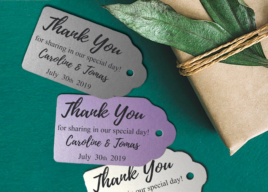 Personalized Thank You Tags - Wedding Thank You Tags- Thank You for ...