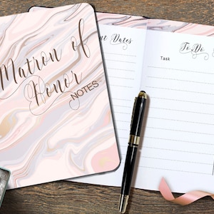 Matron of Honor Notebook, A5 Matron of Honor Planner,cute Wedding ...