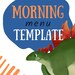 Fall Morning Menu digital Download for Morning Time - Etsy