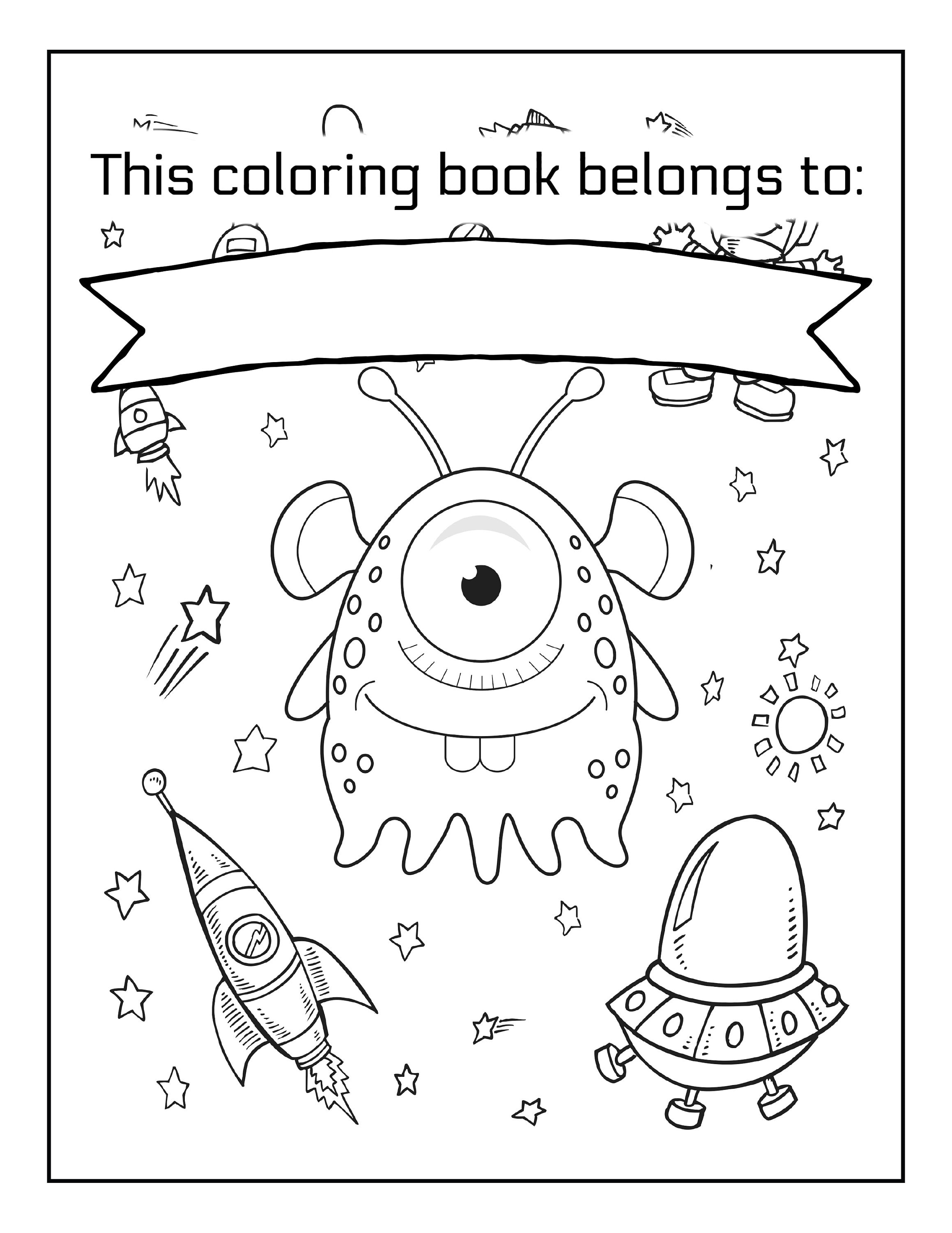 Space Alien Coloring Pages