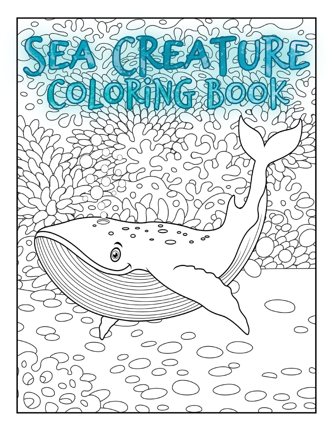 Sea Creatures Coloring Book and Sheets - Etsy