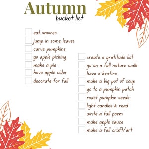 Fall Morning Menu (digital Download for Morning Time) - Etsy