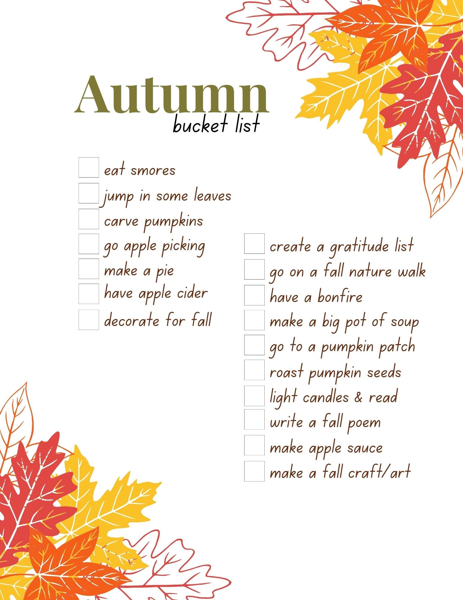 Fall Morning Menu (digital Download for Morning Time) - Etsy