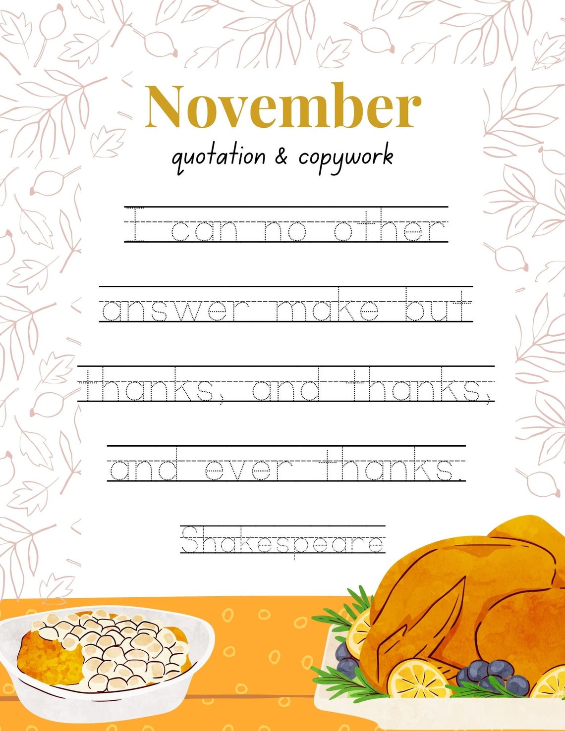 Fall Morning Menu digital Download for Morning Time - Etsy