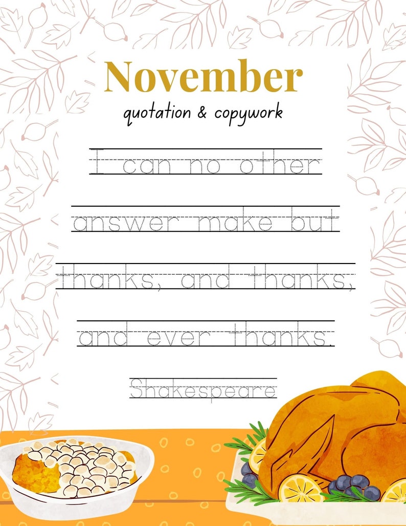 Fall Morning Menu (digital Download for Morning Time) - Etsy