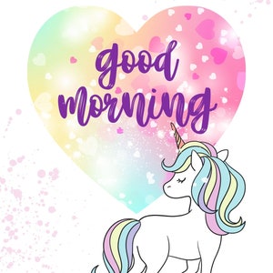 Unicorn Morning Menu (preschool, Digital Download) - Etsy