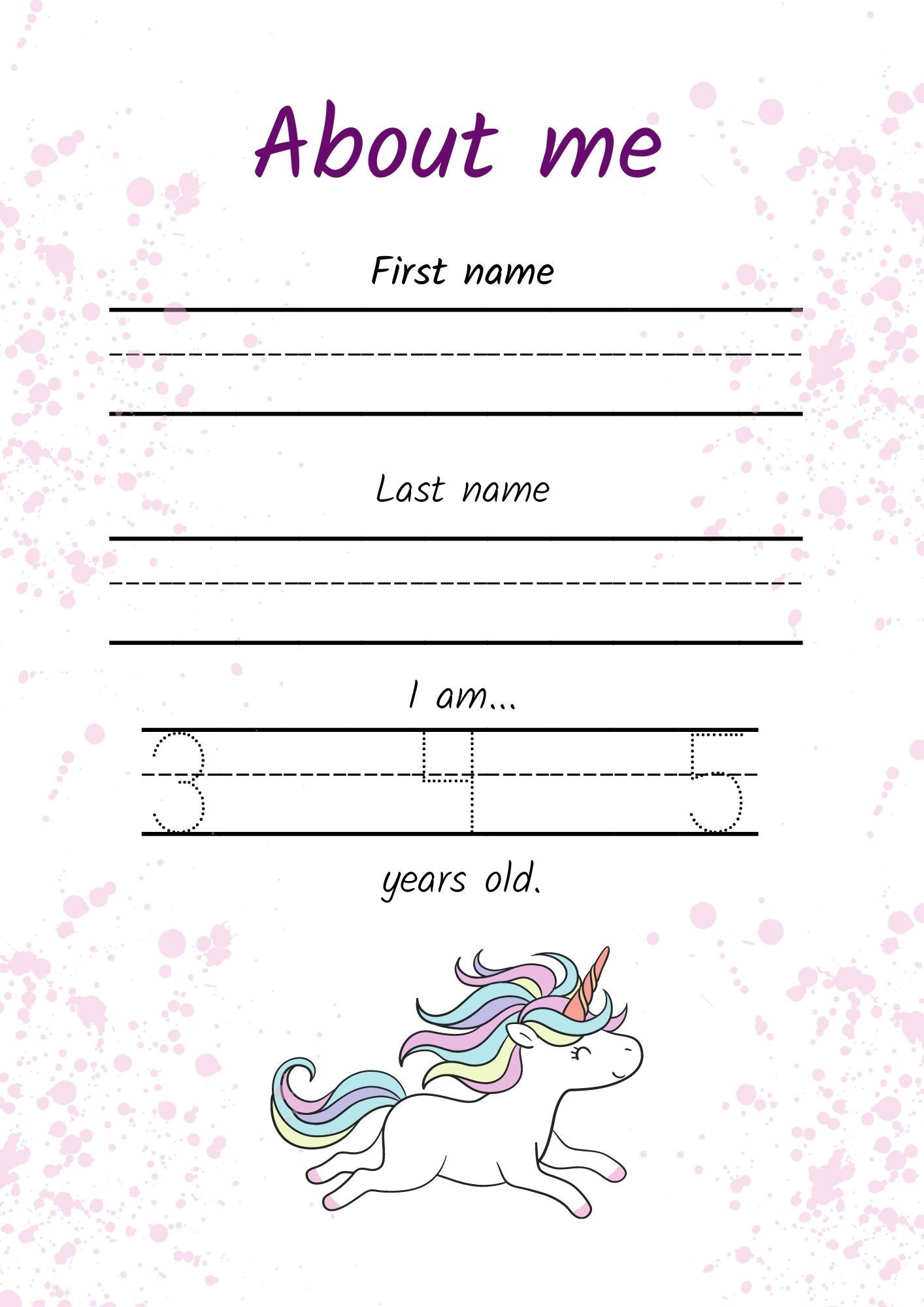 Unicorn Morning Menu (preschool, Digital Download) - Etsy