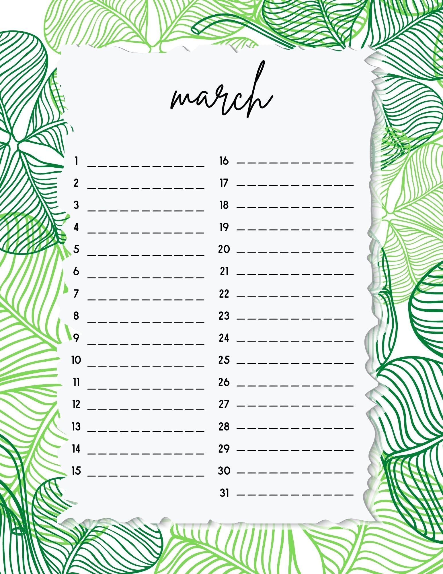 Perpetual Calendar (a Digital Download to Print/help Remember Special ...