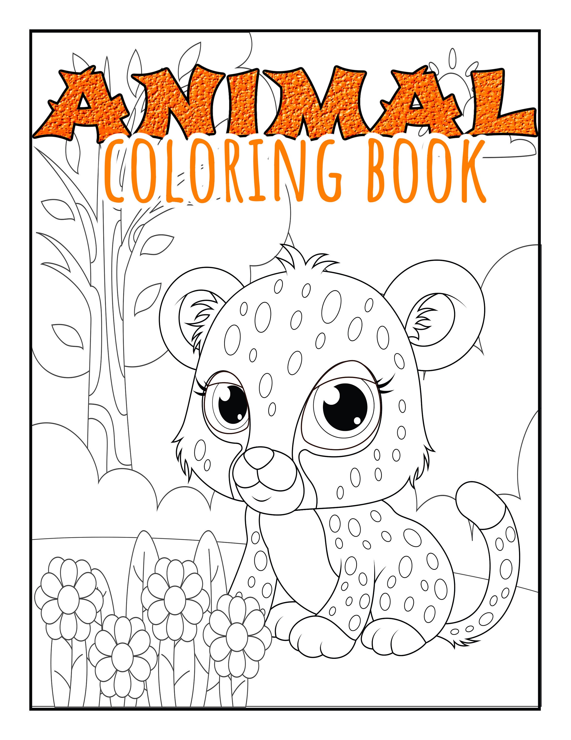 Animal Coloring Book and Sheets - Etsy