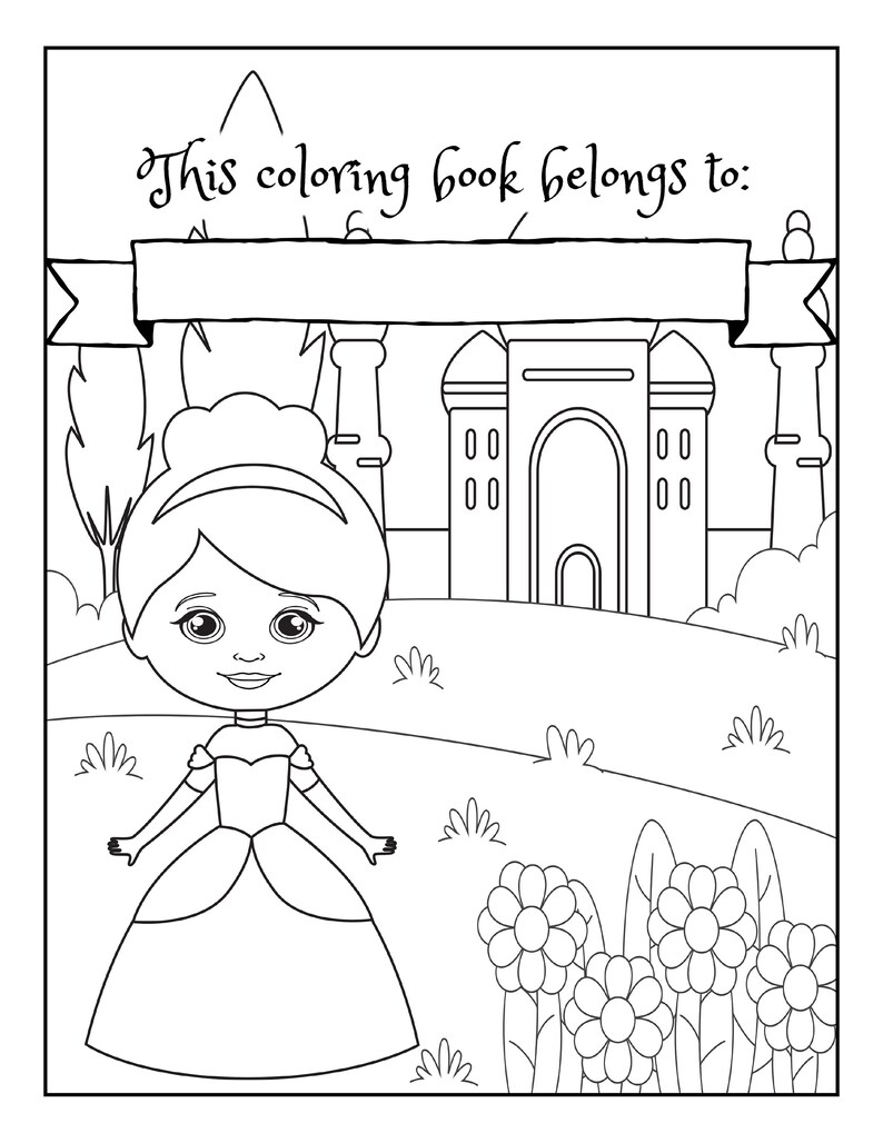 Princess Coloring Book and Sheets! - Etsy