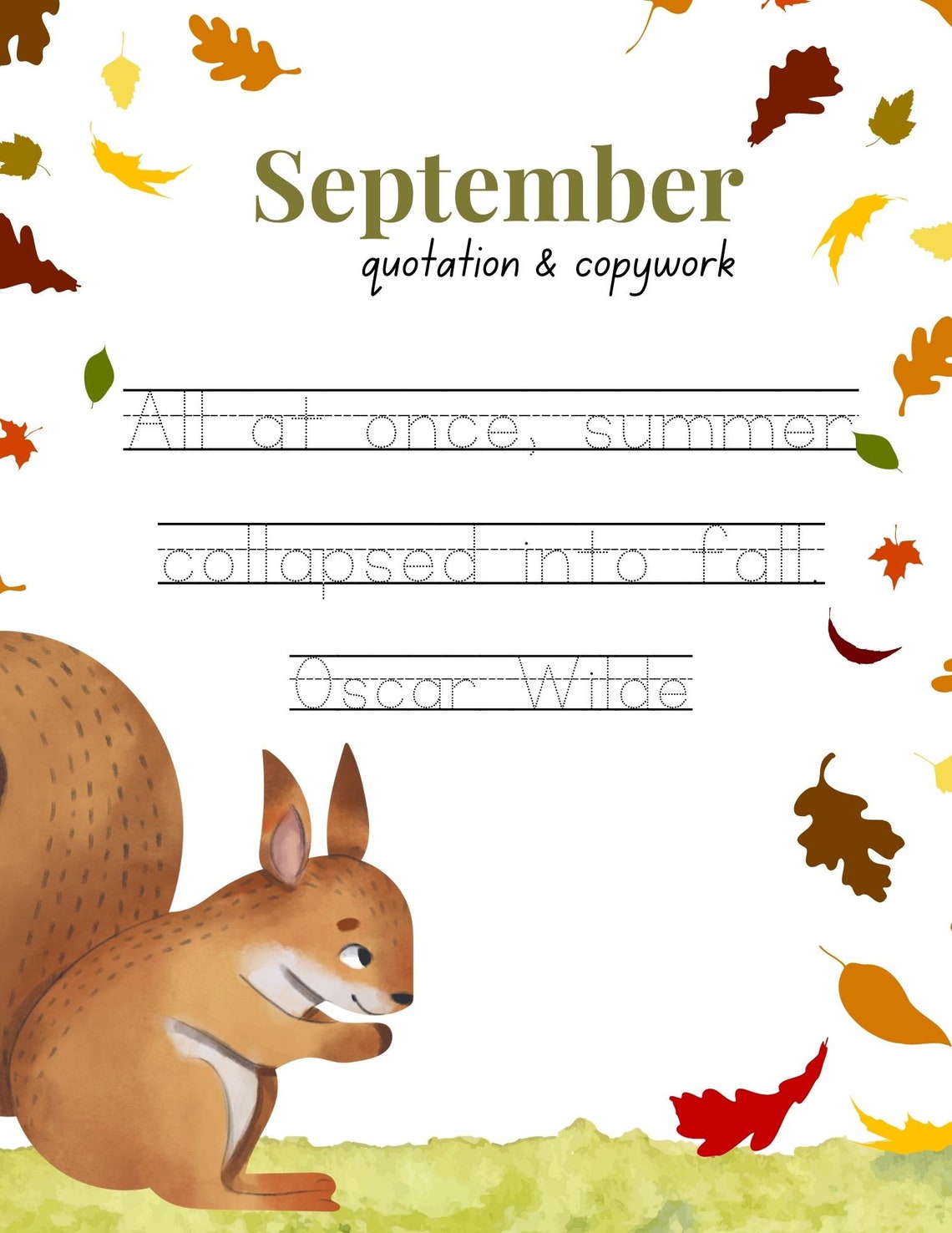 Fall Morning Menu (digital Download for Morning Time) - Etsy