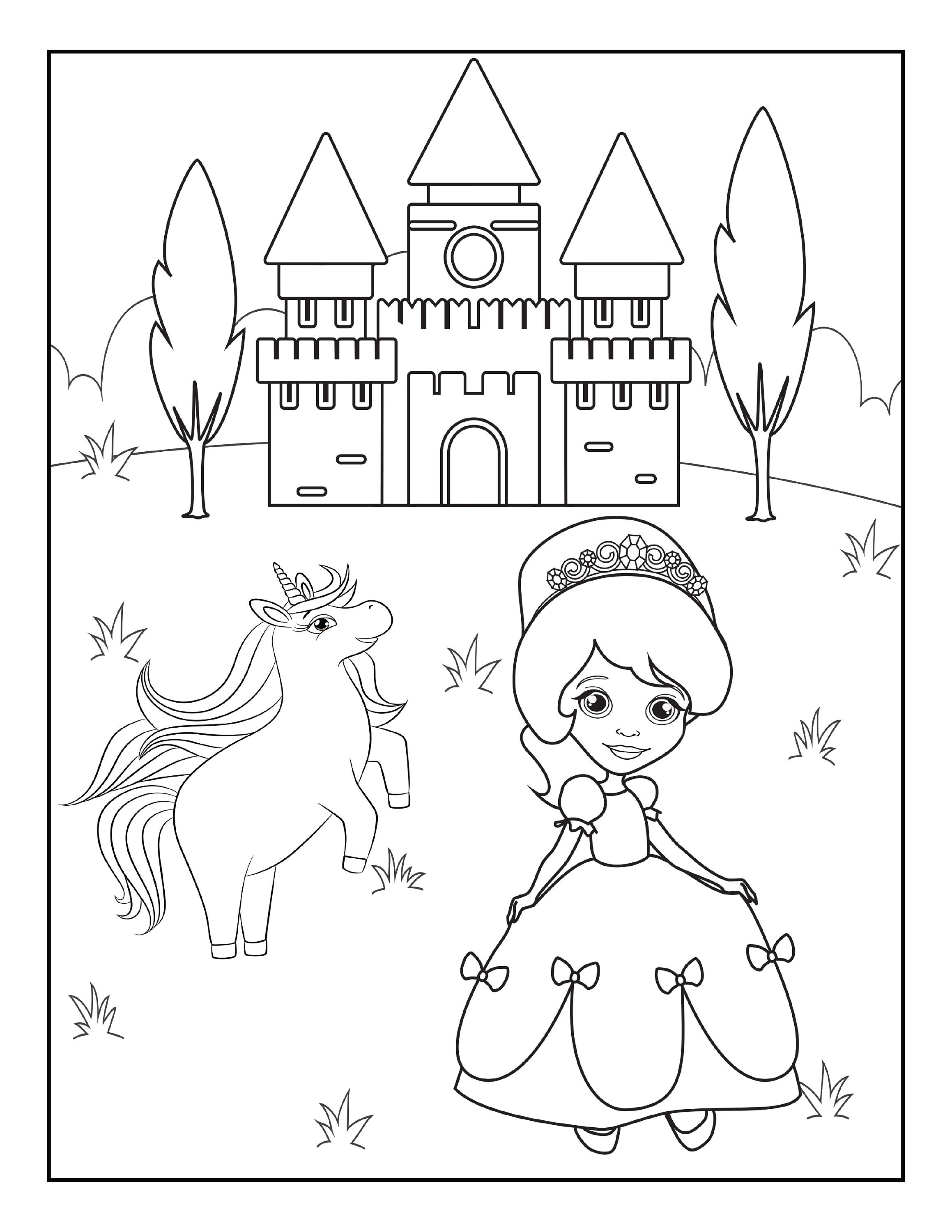 Princess Coloring Book and Sheets! - Etsy