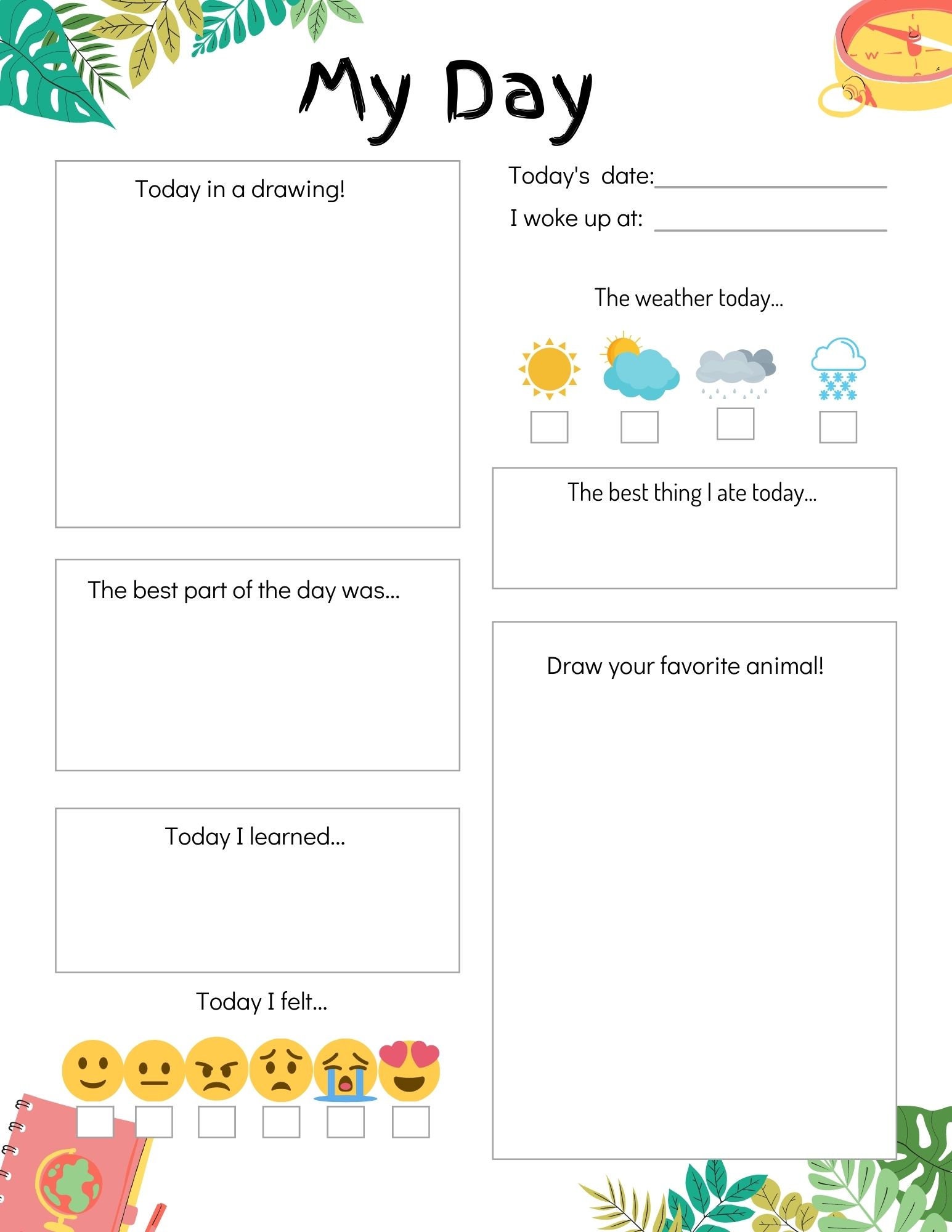 Downloadable Kids 31 Day Diary... With Drawing Prompts! - Etsy