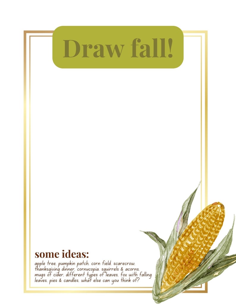 Fall Morning Menu (digital Download for Morning Time) - Etsy