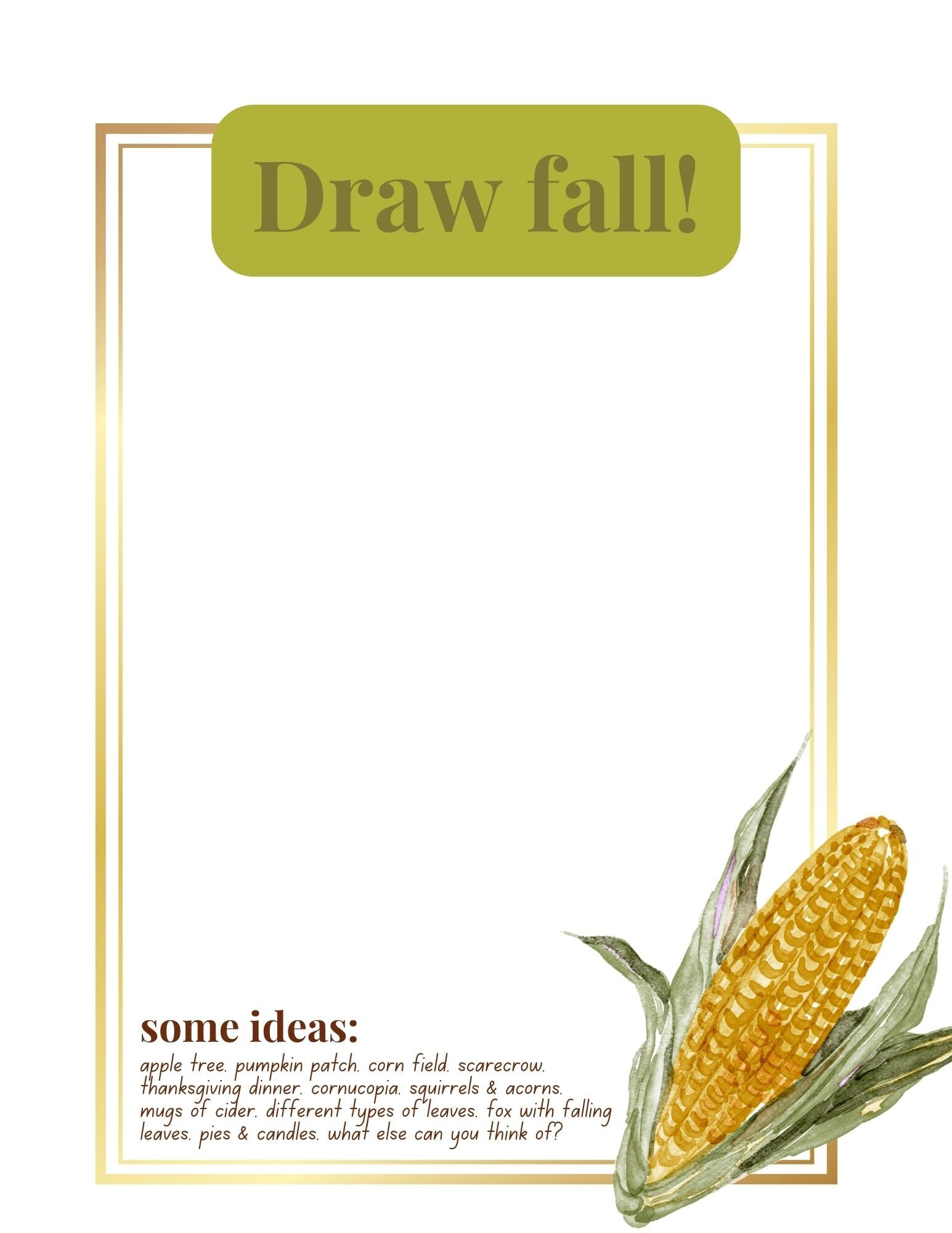 Fall Morning Menu (digital Download for Morning Time) - Etsy