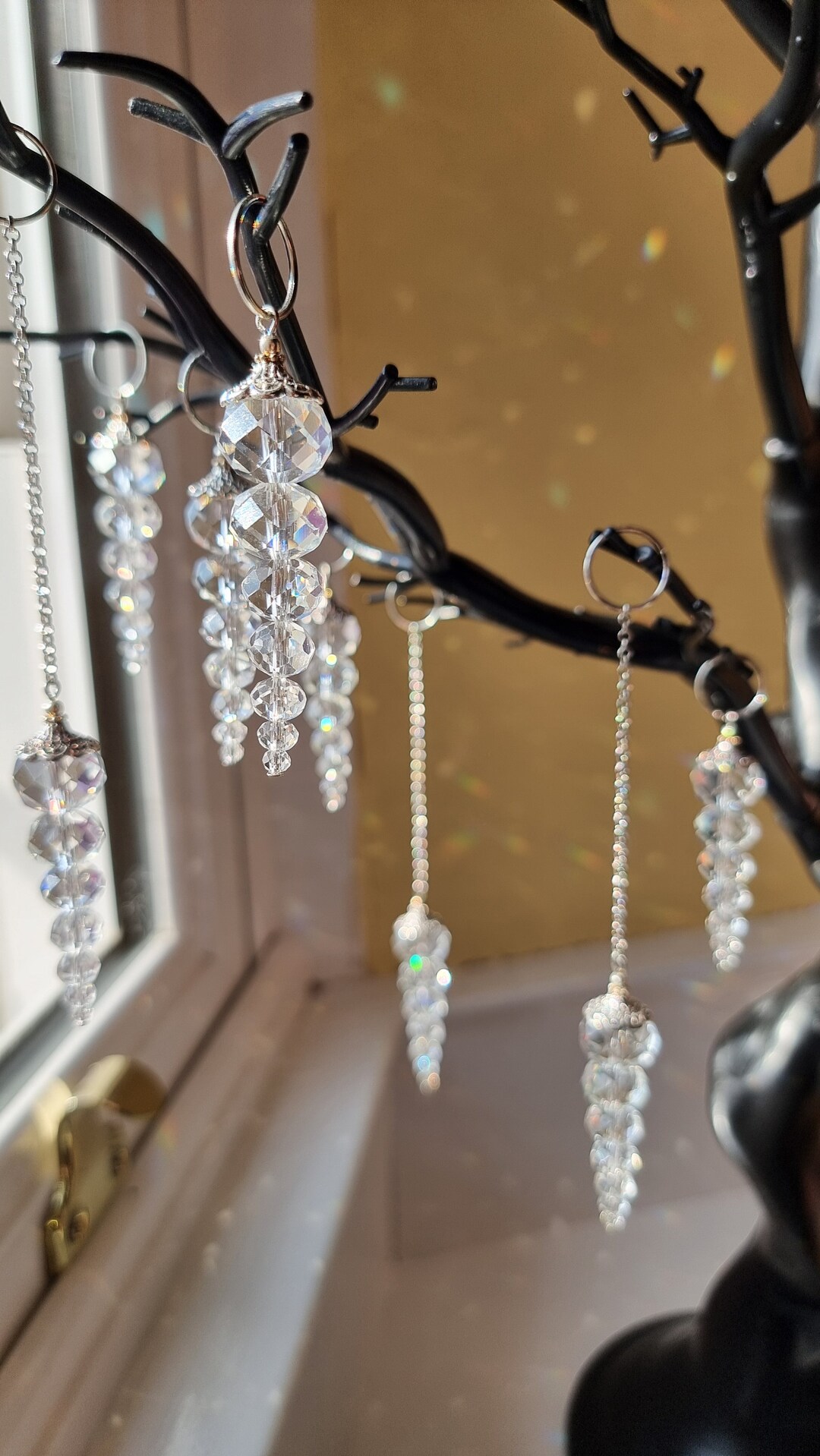 Small Icicle Suncatcher Crystal - Etsy