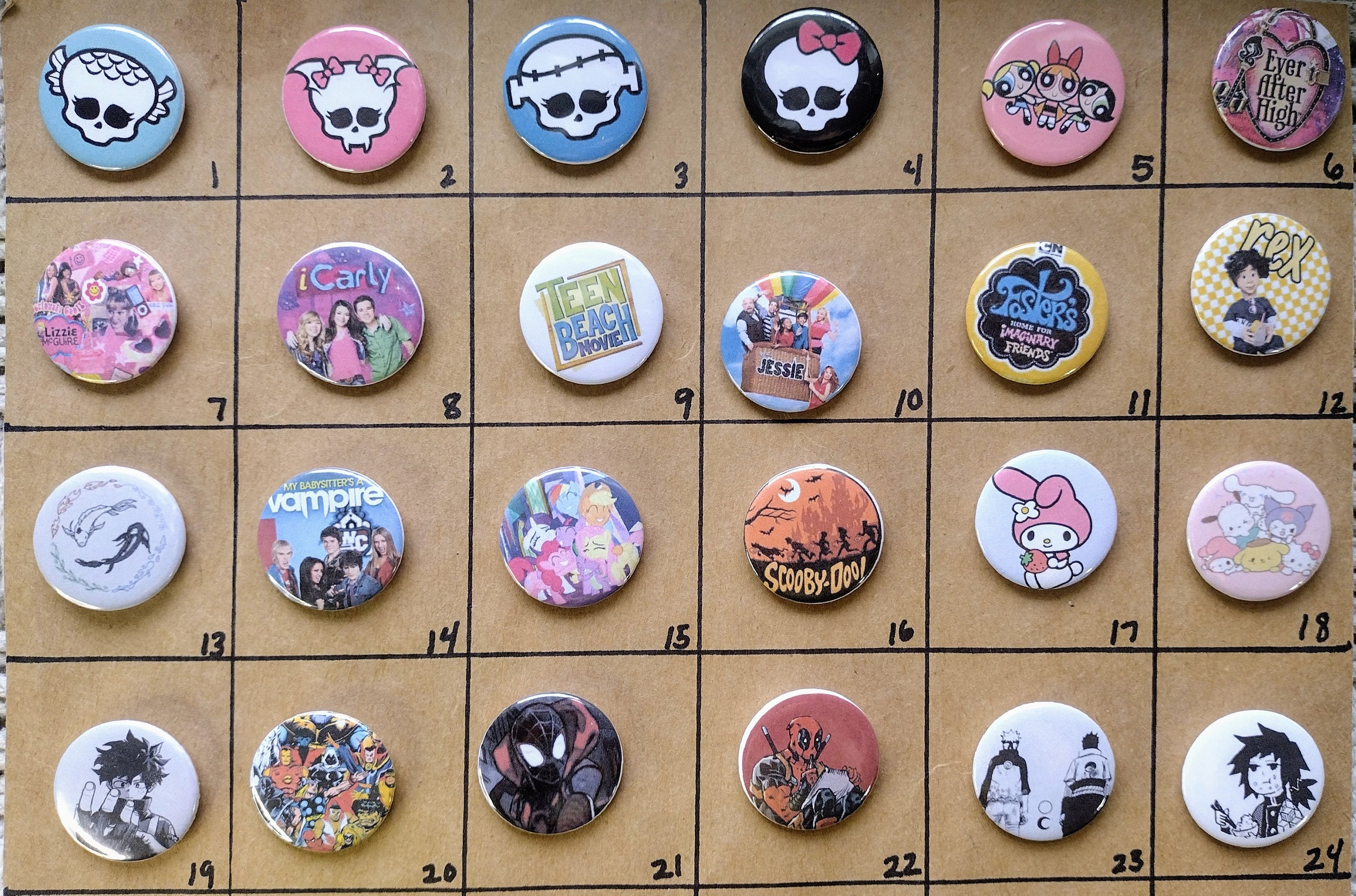 1.25 TV and Movie Button Pins Pin These to Your Carry on Bag, Back Pack ...