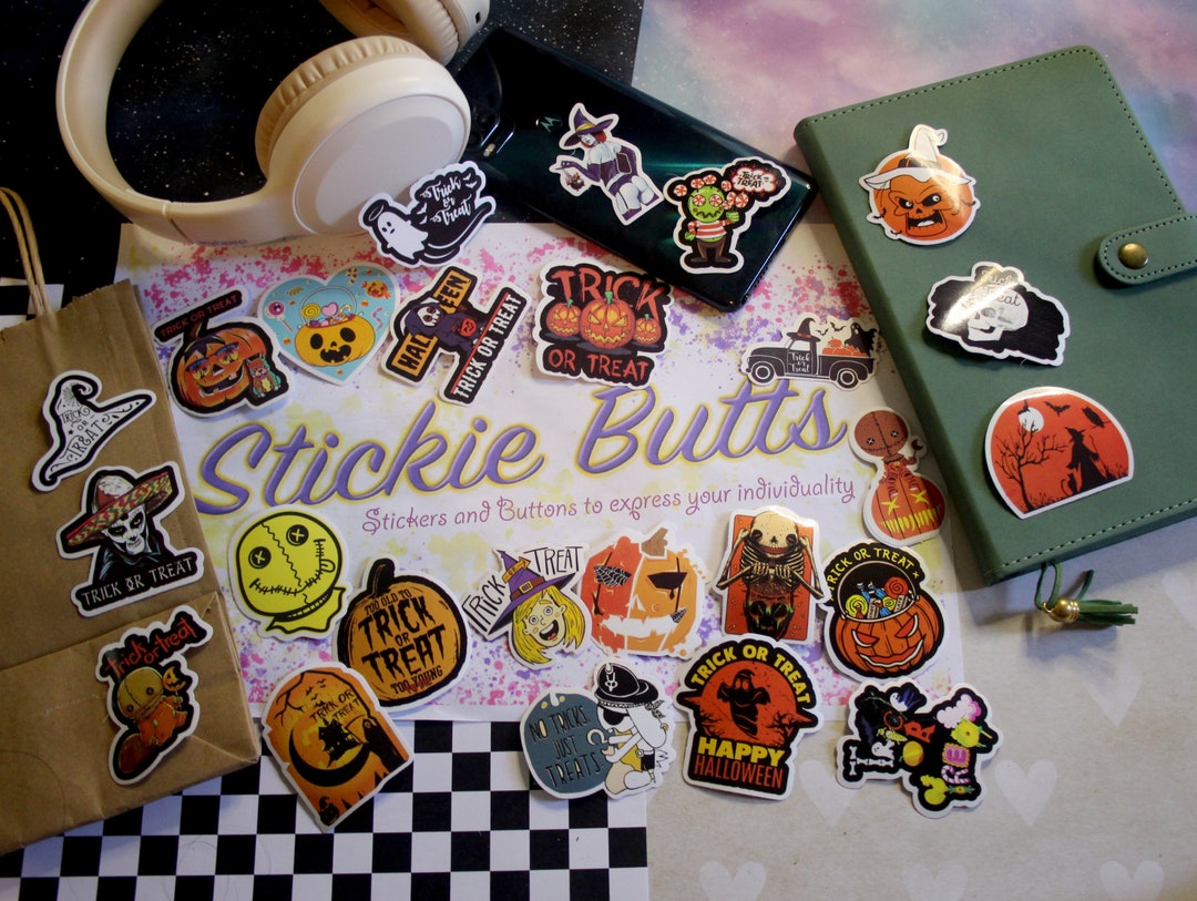 25 Halloween Spooky Stickers Vinyl Waterproof Holiday Gift 5 - Etsy