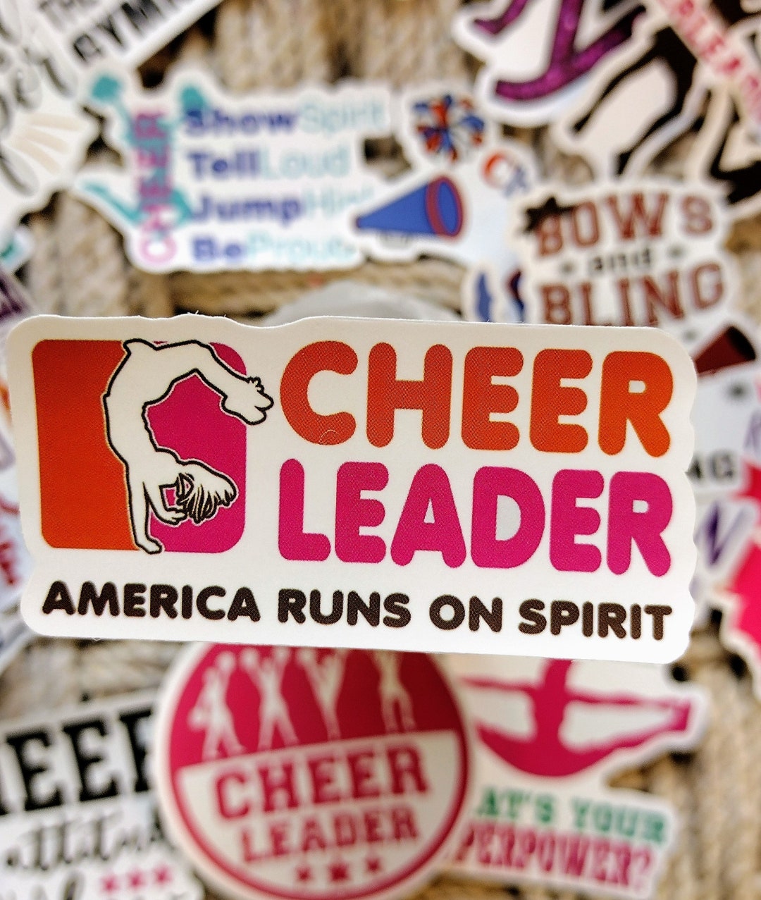Cheer Leader Stickers 25 Pack - Great for DIY, Laptop, Owala Water ...