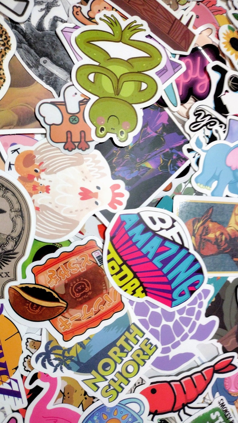 Bulk Myster Sticker Mix-- Awesome Mix of Stickers for Your Laptop ...