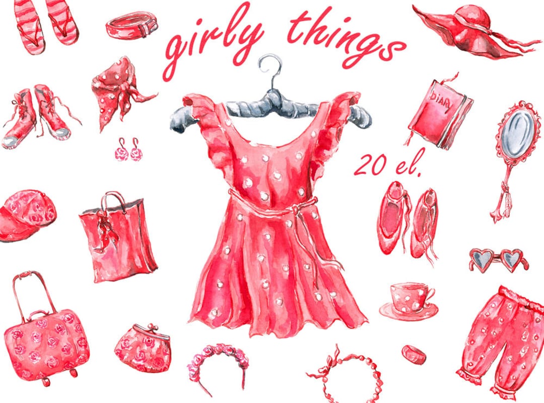 Clothes Clipart, Fashion Clipart, Dress Clipart, Girl Clipart, Girly ...