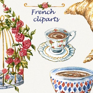 French Clipart, Paris Clipart, Romantic Clipart, Eiffel Tower ...