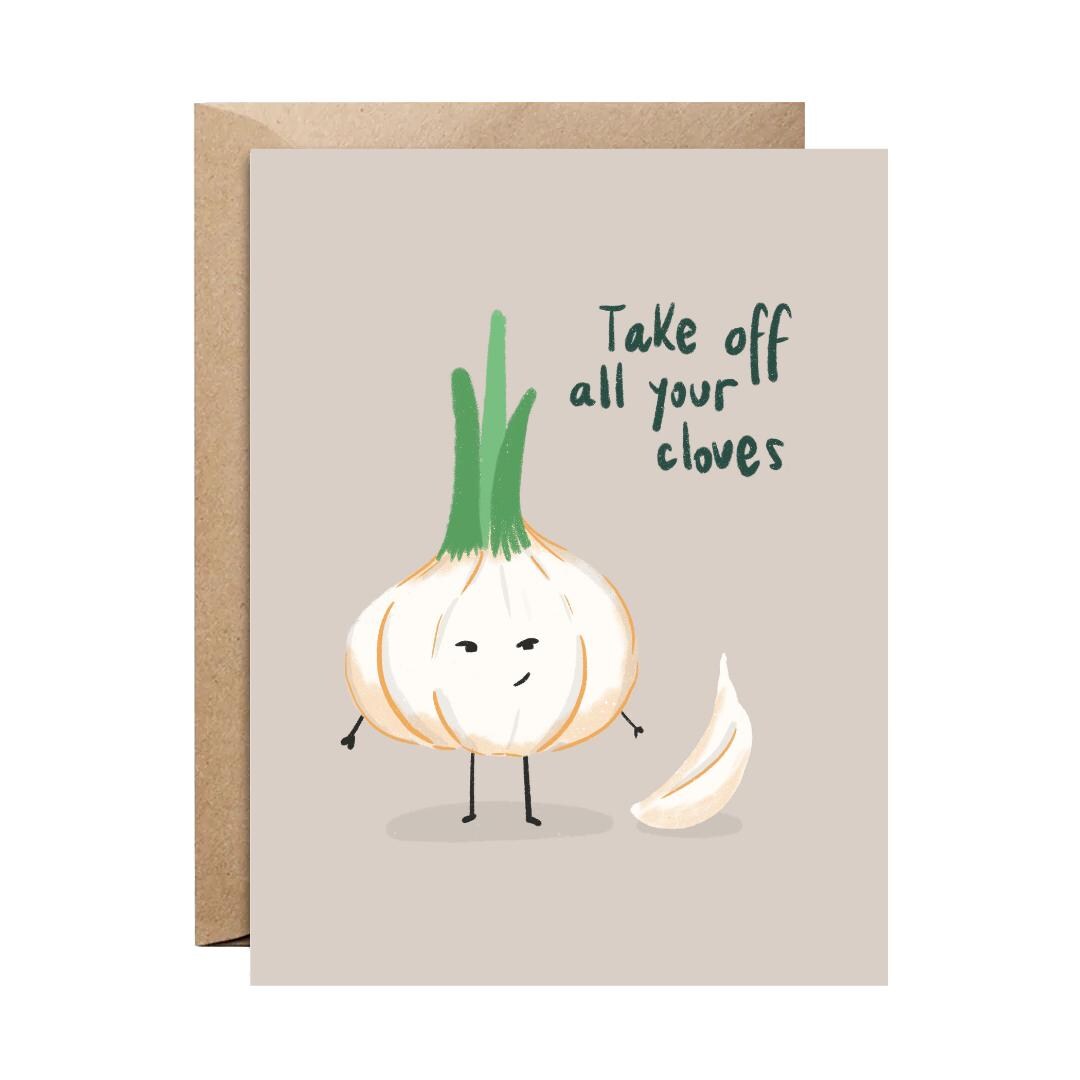 Take Your Cloves off | Valentines Day Card | Garlic Pun | Valentines ...