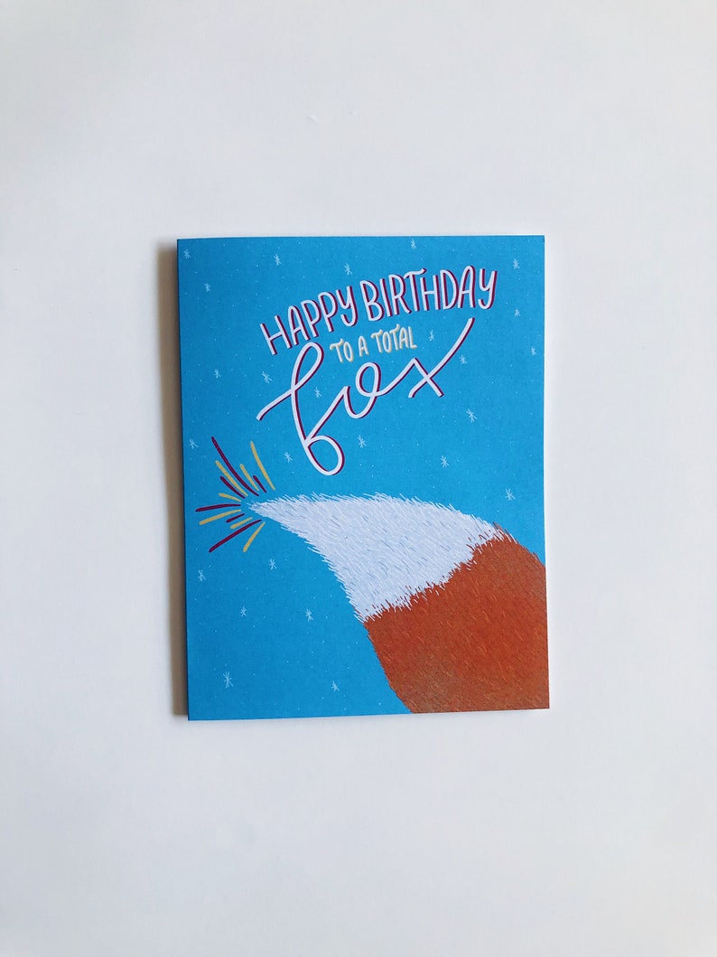 Foxy Birthday | Happy Birthday You Total Fox | Funny Birthday Card - Etsy