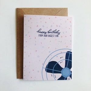 Your Biggest Fan Birthday Card Funny Birthday Birthday - Etsy