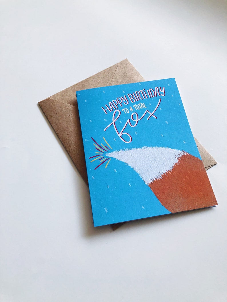 Foxy Birthday | Happy Birthday You Total Fox | Funny Birthday Card - Etsy