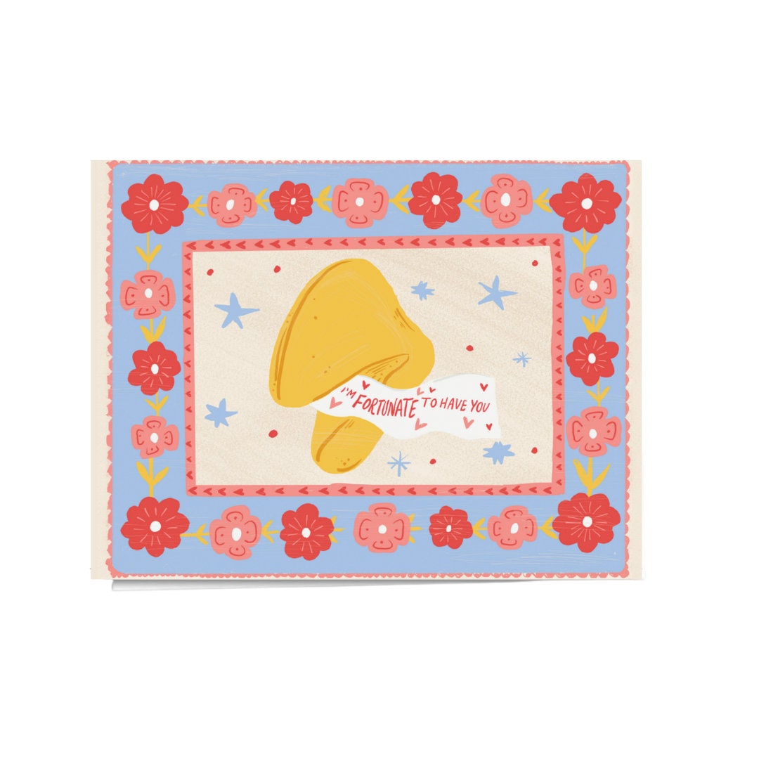 Fortune Cookie Card | Valentines Day Card | I Am so Fortunate to Have ...