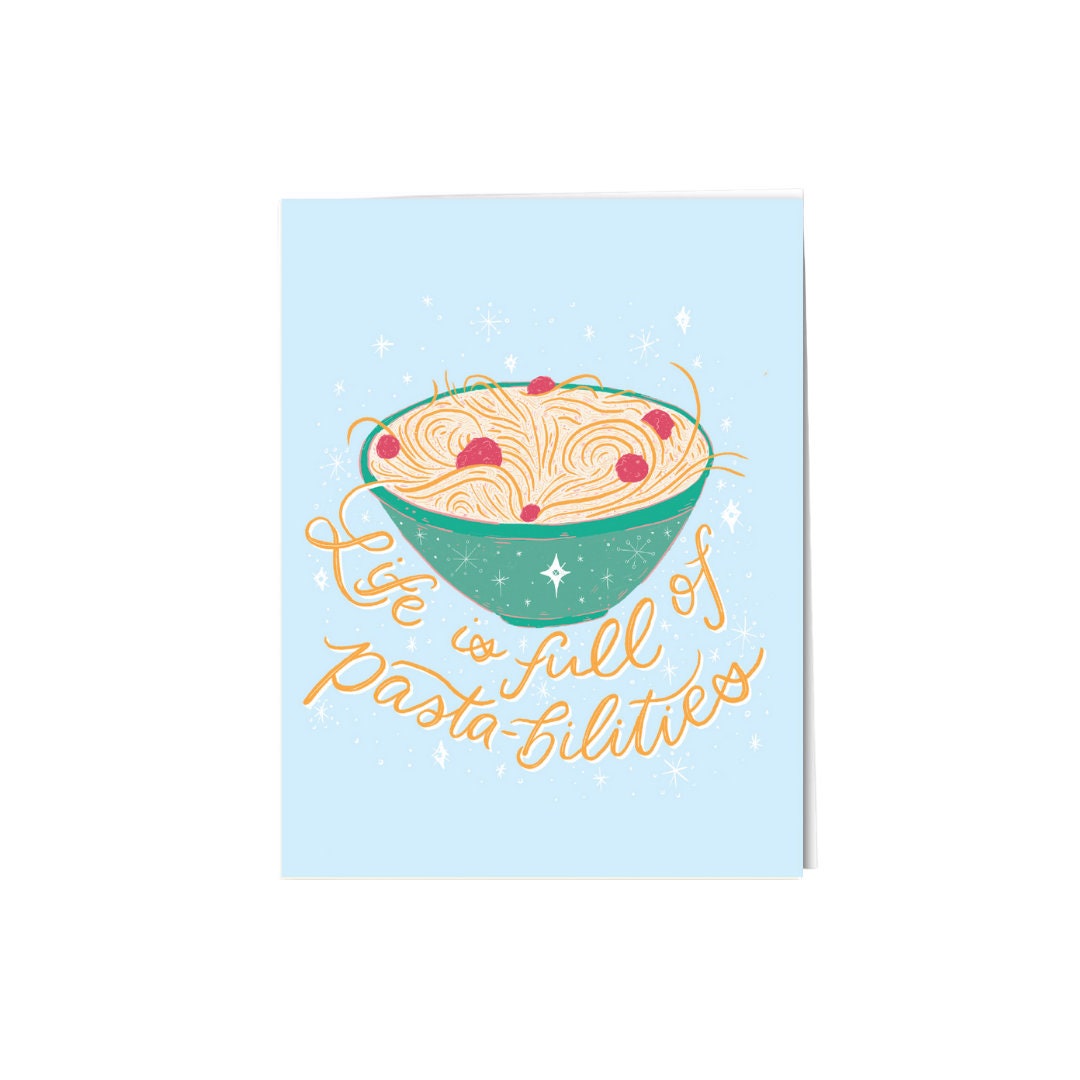 Life is Full of Pasta-bilities | Cute Pun Card | Funny Graduation Card ...