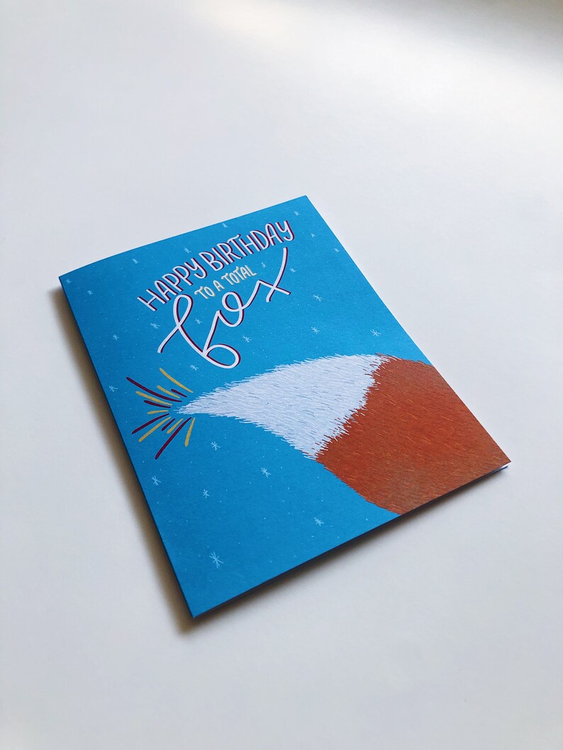 Foxy Birthday | Happy Birthday You Total Fox | Funny Birthday Card - Etsy