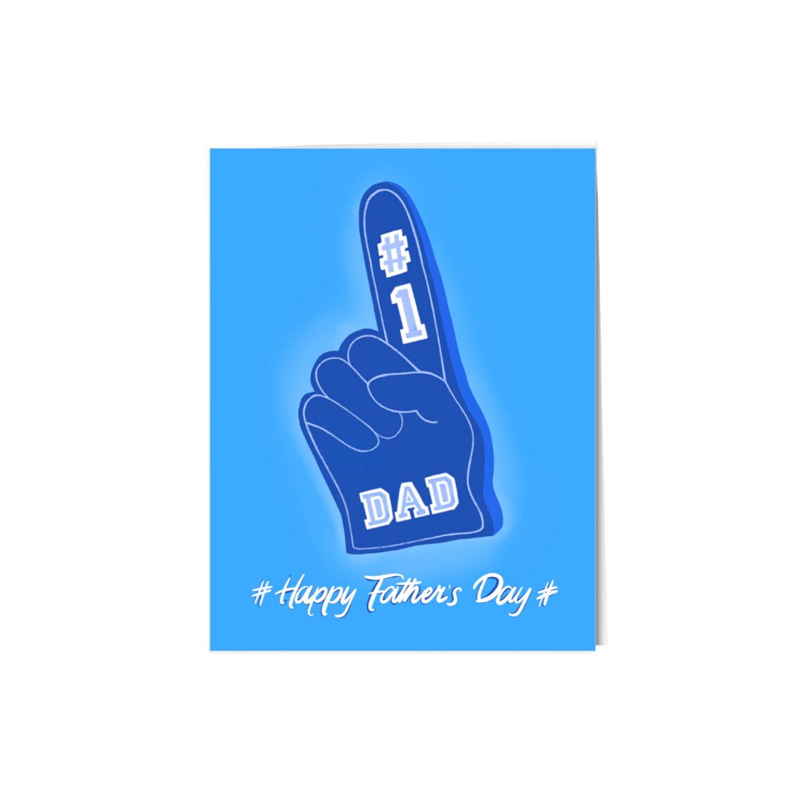 Number 1 Dad Foam Finger | Father's Day Card | Happy Father's Day | - Etsy