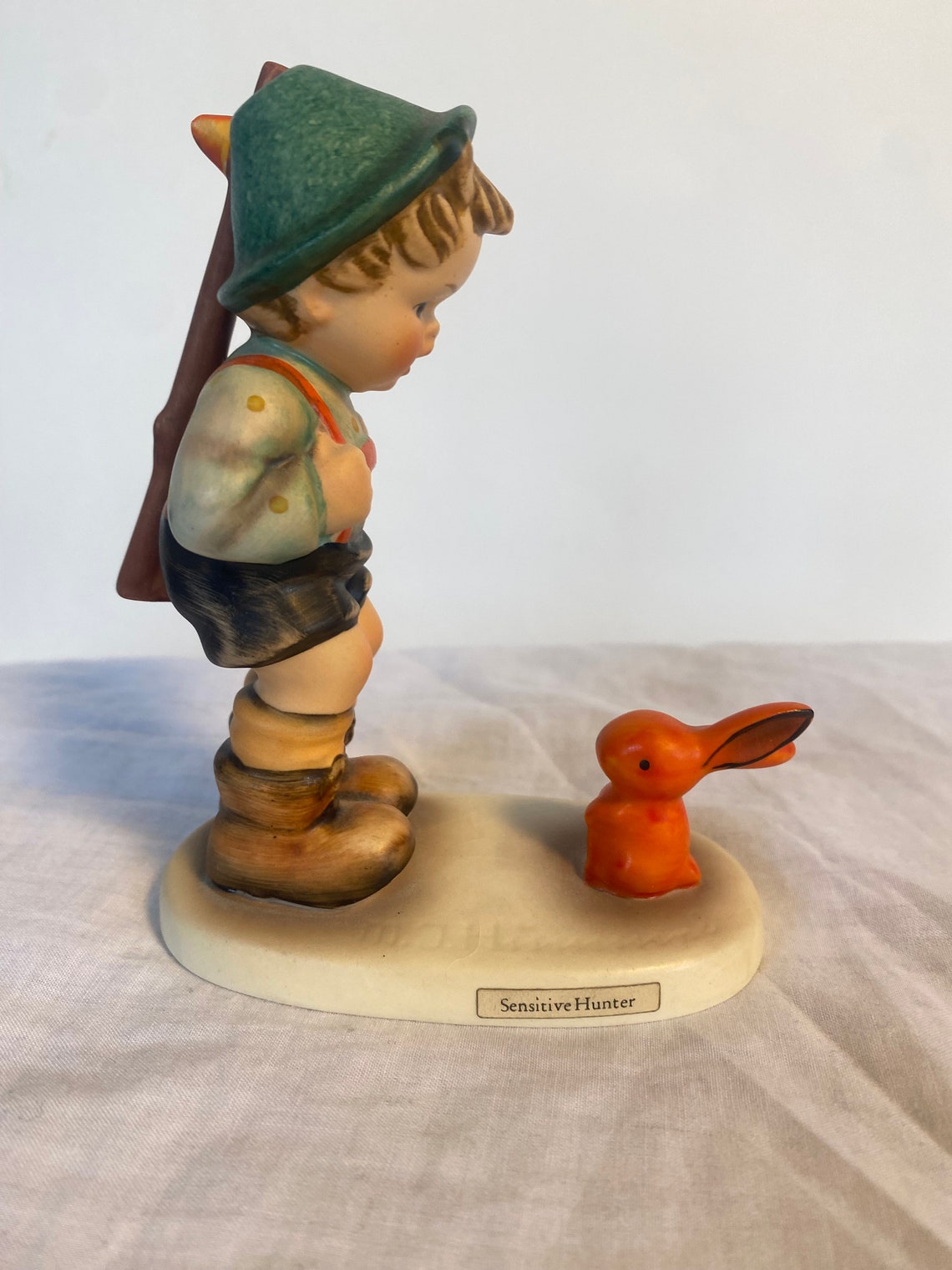 Sale!!!!vintage Hummel “sensitive Hunter” Boy With Rabbit #43 1960-63 ...
