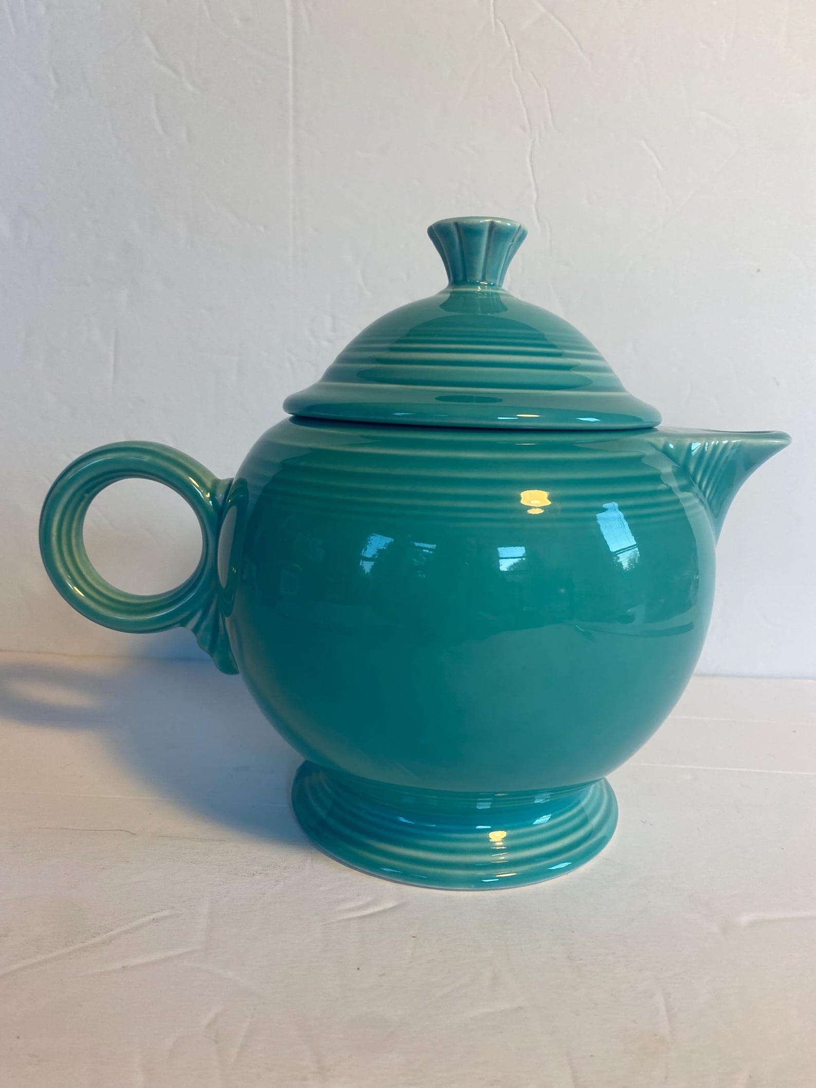 Salevintage Fiestaware Turquoise 1980s Art Deco Homer Laughlin Tea Pot ...