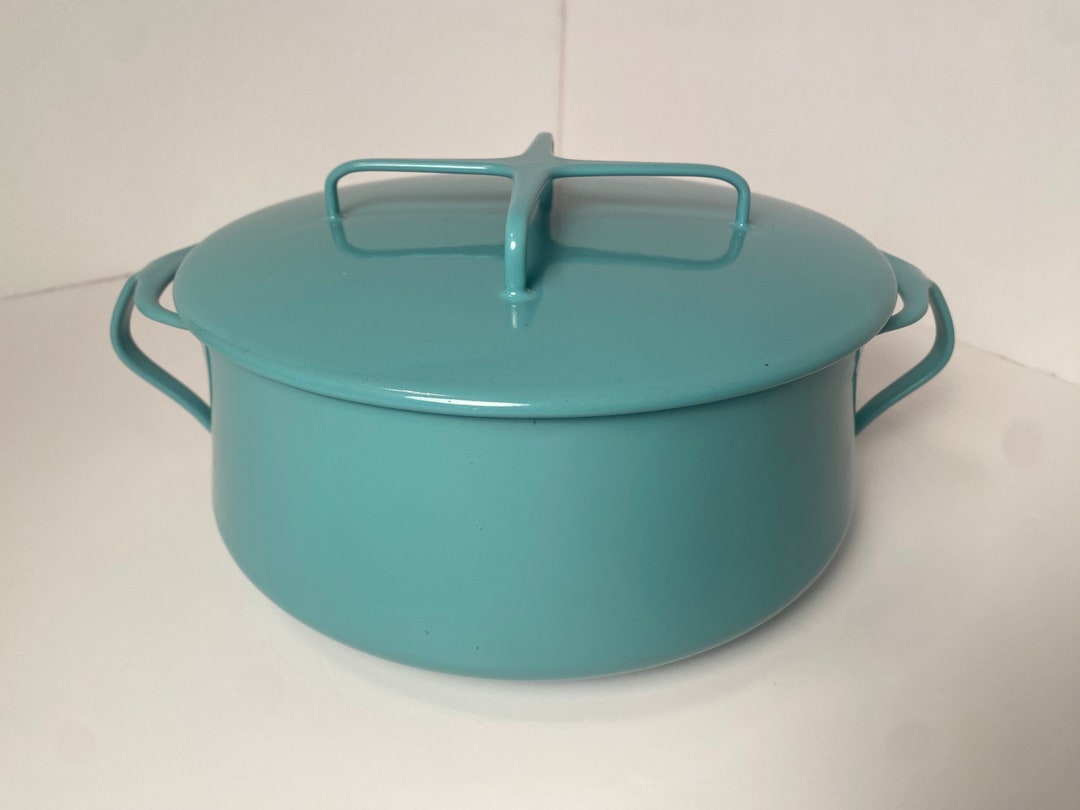 Sale!!!!vintage Dansk Turquoise Enamel 3 Qt Pot With 3 Ducks ( 1955-65 ...