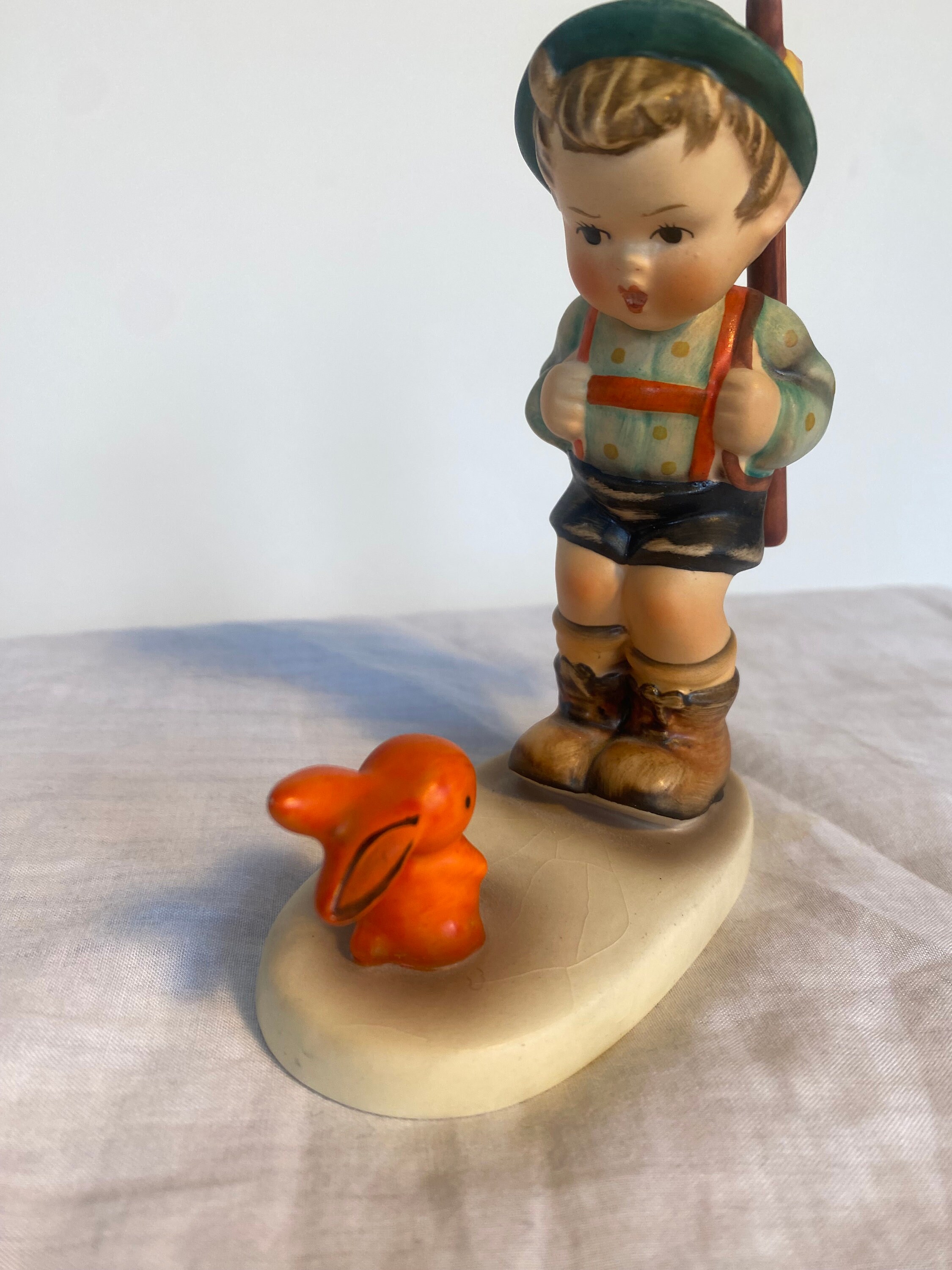 Sale!!!!vintage Hummel “sensitive Hunter” Boy With Rabbit #43 1960-63 ...