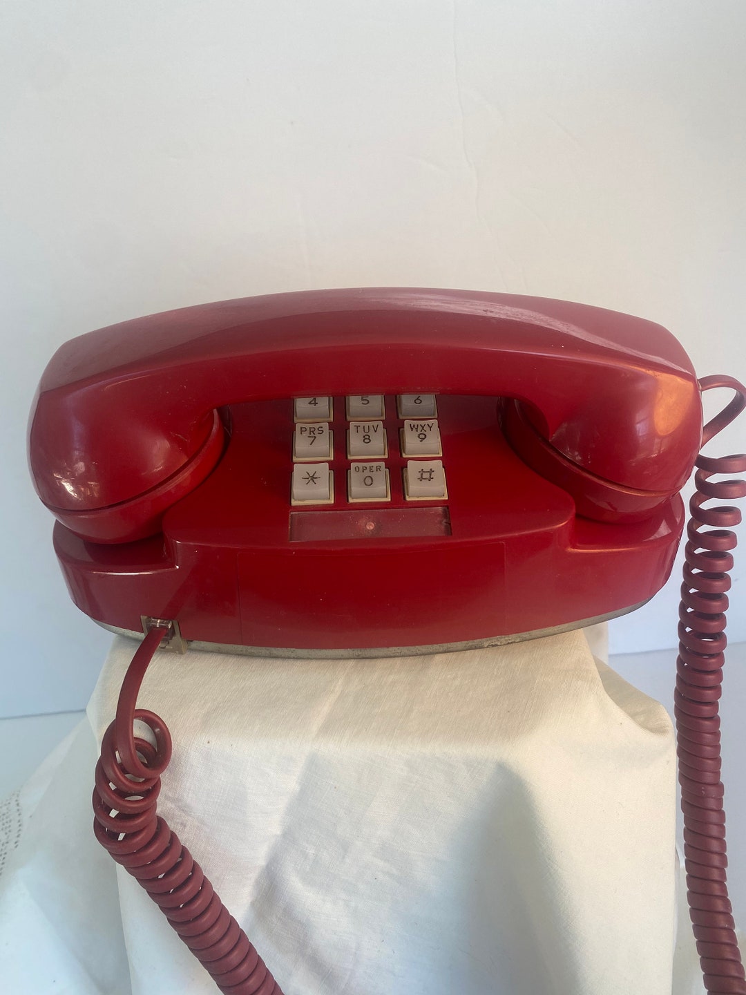 Sale!!!!vintage 1970’s Cherry Red Princess Pushbutton Western Electric ...