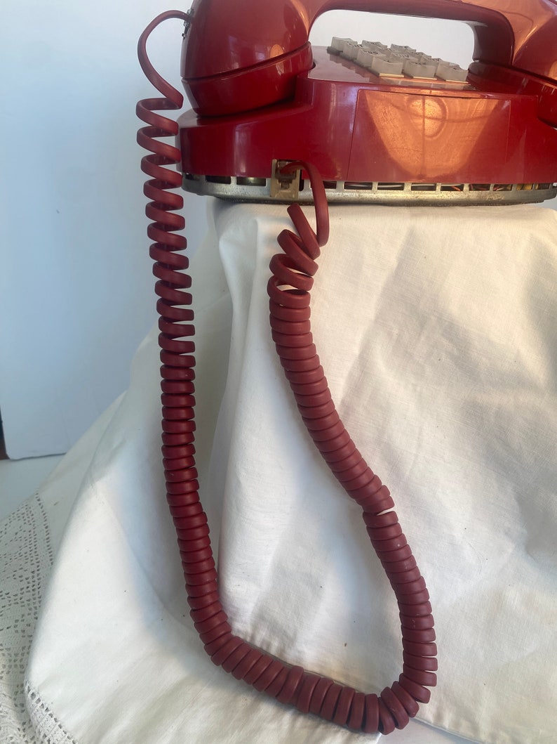 Sale!!!!vintage 1970’s Cherry Red Princess Pushbutton Western Electric ...