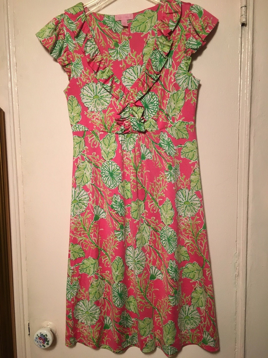 Sale!!!!vintage Lily Pulitzer Pink, Green and White Knit Dress Size ...